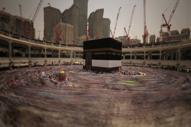 Kaaba in Masjid Al Haram in Mecca Saudi Arabia - Stock Photo