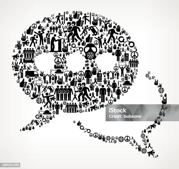Chatbubble Protestation Et Droits Civils Vector Icon Background