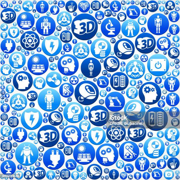 Patron De Robots Et Robotique Vector Bouton Pattern Vecteurs Libres De