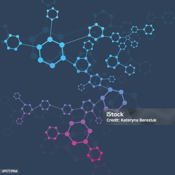 Struktur Molekul Dan Komunikasi Dna Atom Neuron Konsep Ilmiah Untuk