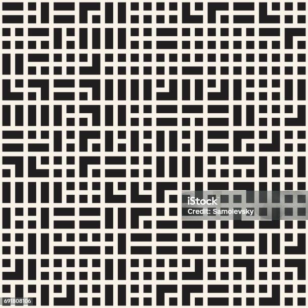 Pola Mulus Vektor Mesh Tekstur Berulang Kisi Linear Dengan Bentuk Kacau