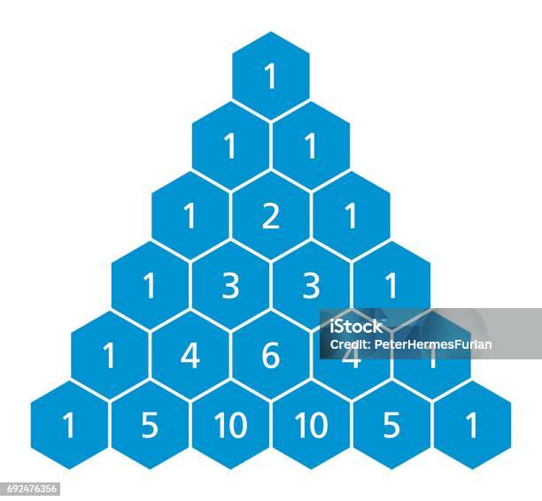 Pascals Triangle Binomial Coefficients Mathematics Stock Illustration ... Pascals Triangle Binomial Coefficients Mathematics Stock Illustration ...
