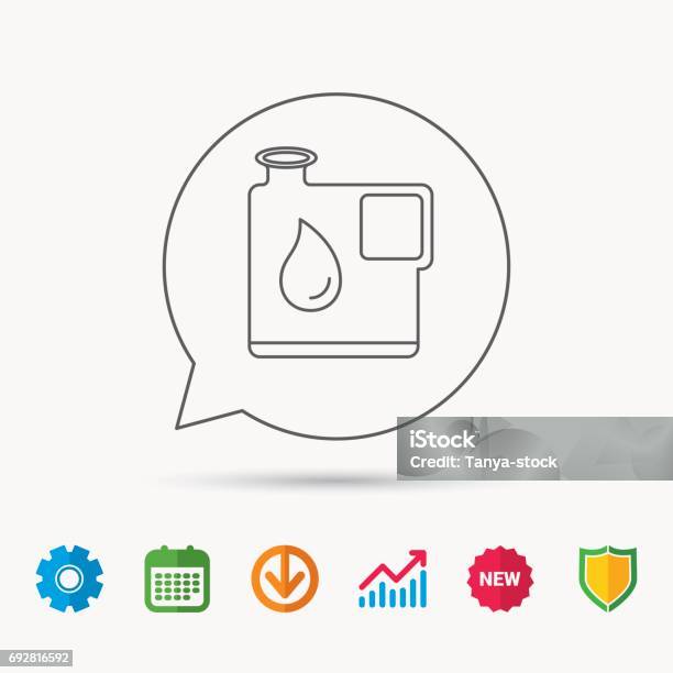 Jerrycan 아이콘크기 가솔린 연료 낙차 팻말 수 있습니다 가솔린에 대한 스톡 벡터 아트 및 기타 이미지 가솔린 가연성