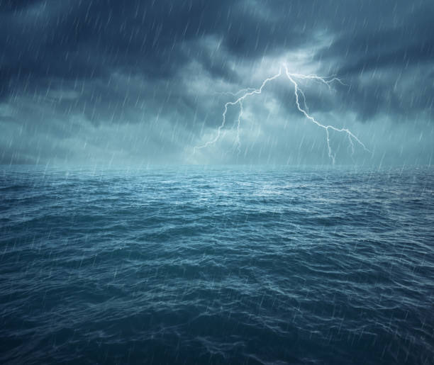 Rain at sea | Free Stock Image - Barnimages