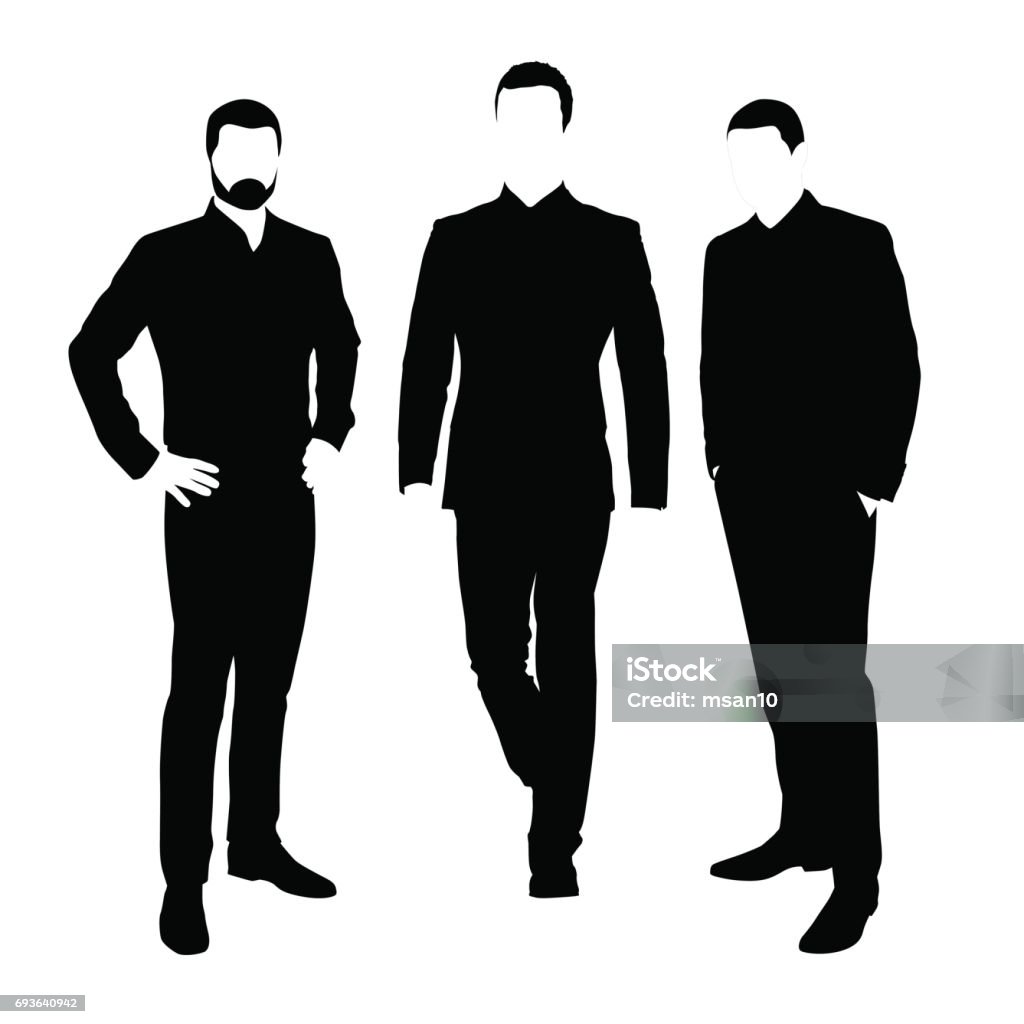 商人設置的向量剪影向量圖形及更多僅男人圖片 僅男人 人群 商務會議 Istock