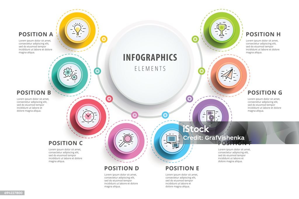 Geschäft 8 Schritt Prozess Diagramm Infografiken Mit Schritt Kreisen ... Geschäft 8 Schritt Prozess Diagramm Infografiken Mit Schritt Kreisen ...