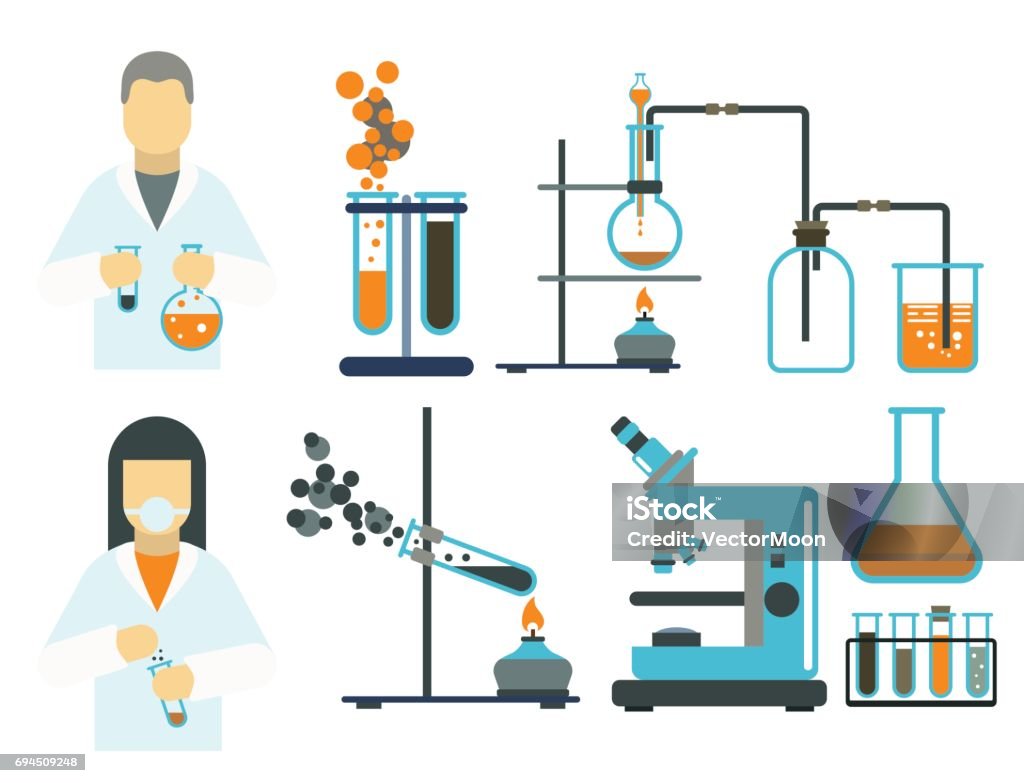 Simbol Lab Menguji Laboratorium Medis Desain Biologi Ilmiah Kimia Ikon