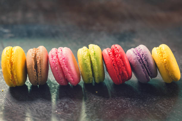 Free Stock Photo of Close-up of colorful macarons in natural light ...