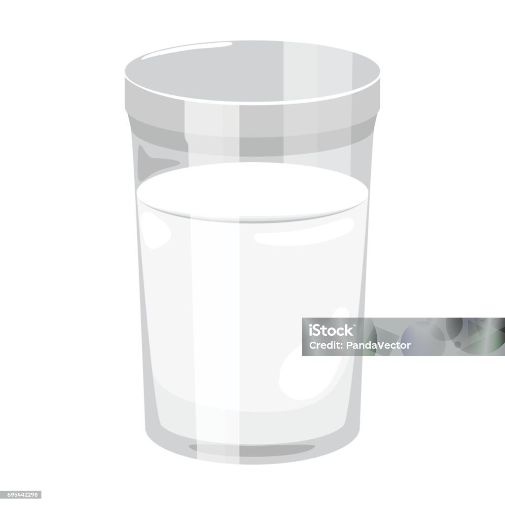Glas Melk Pictogram In Zwartwit Stijl Geïsoleerd Op Een Witte