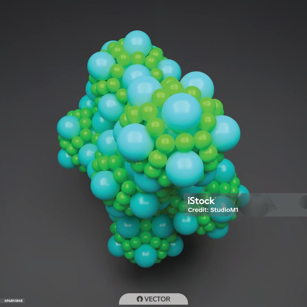3d Molecule Molecular Structure Vector Illustration For Science Stock