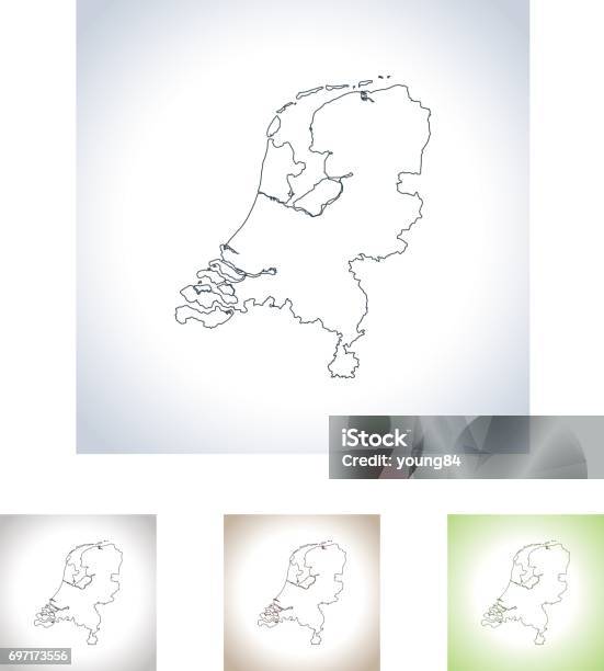 Kaart Van Nederland Stockvectorkunst En Meer Beelden Van Cartografie