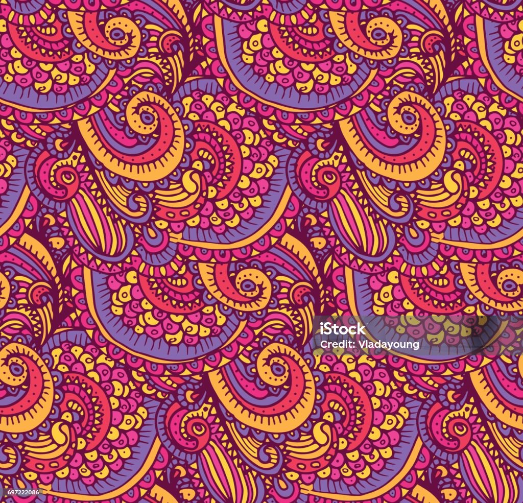 Ethnic Tribal Abstract Seamless Background Pattern In Vector Stock