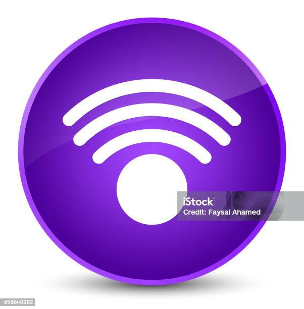 Wifi 아이콘 우아한 자주색 둥근 단추 0명에 대한 스톡 벡터 아트 및 기타 이미지 0명 무선 기술 미국 Istock