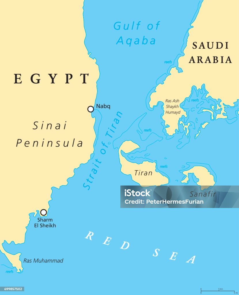 Strait Of Tiran Political Map Stock Illustration - Download Image Now ... Strait Of Tiran Political Map Stock Illustration - Download Image Now ...