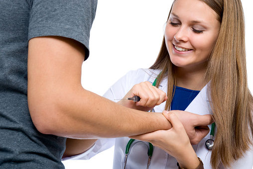 Nurse Syringe To Inject The Man Stock Photo - Download Image Now ... Nurse Syringe To Inject The Man Stock Photo - Download Image Now ...