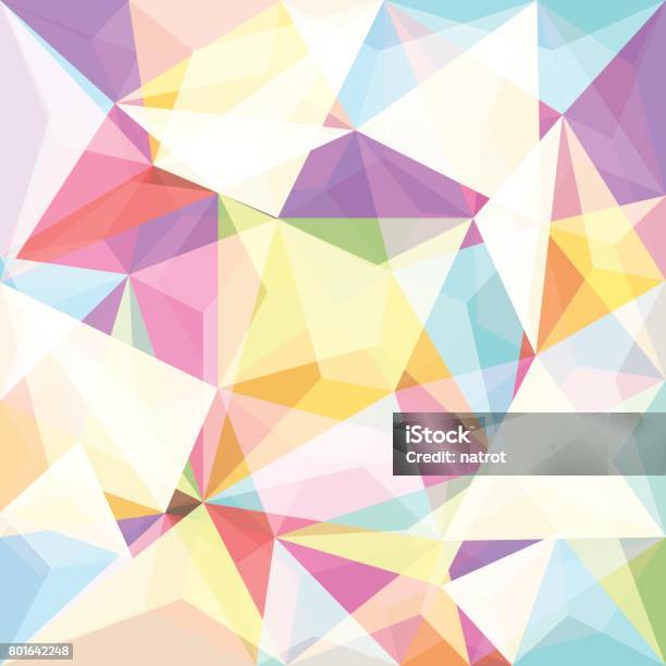 Pola Geometris Abstrak Merah Muda Biru Latar Belakang Segitiga Ungu