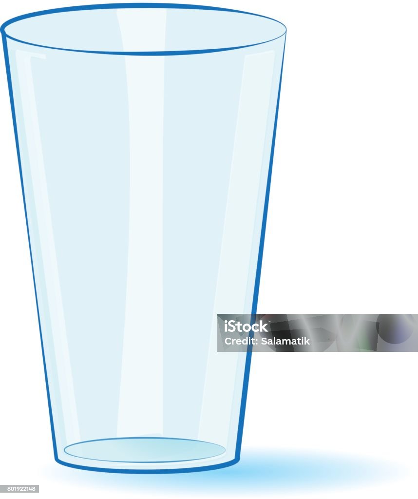Empty Glass Isolated On A White Background Vector Stock Illustration Download Image Now