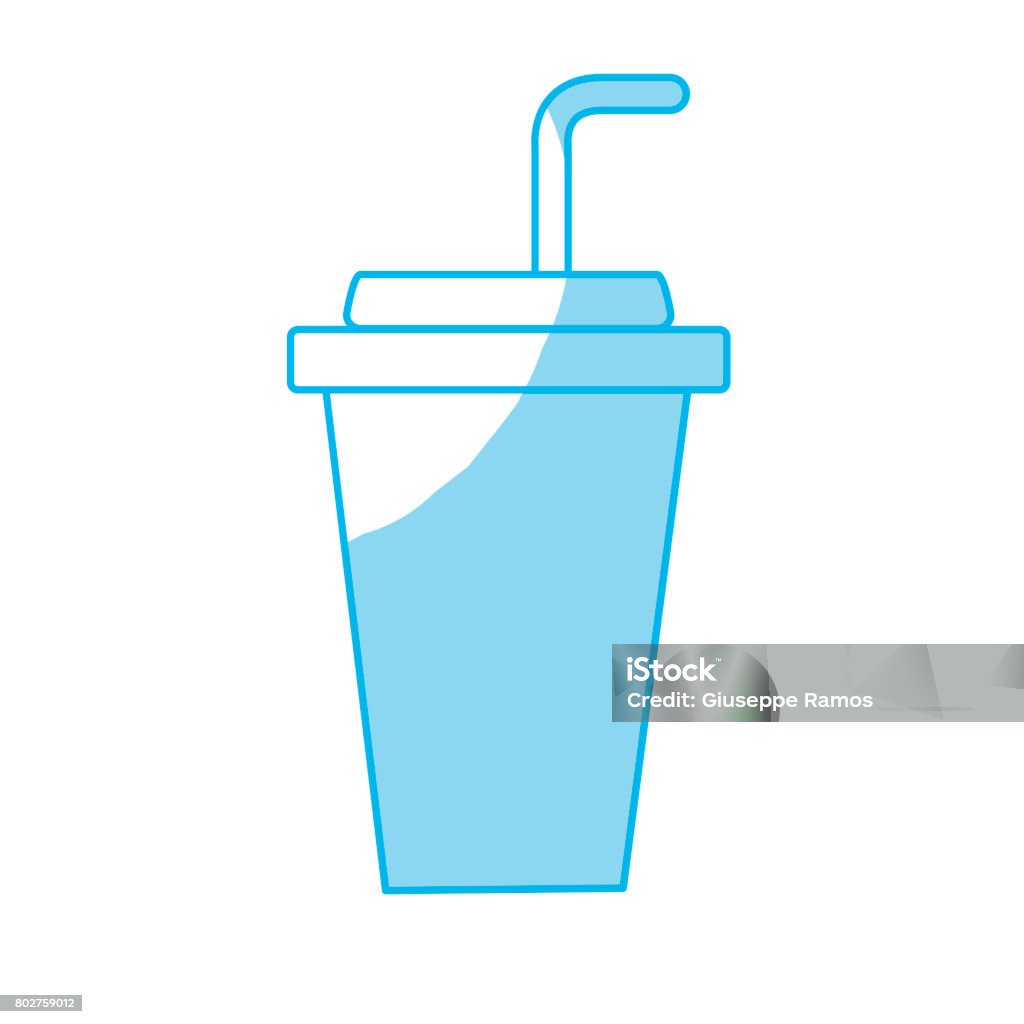 Siluet Enak Dan Minuman Soda Untuk Minum Ilustrasi Stok Unduh Gambar Sekarang Belang Pola