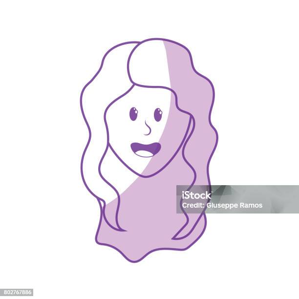 Siluet Wajah Wanita Cantik Dengan Gaya Rambut Ilustrasi Stok Unduh
