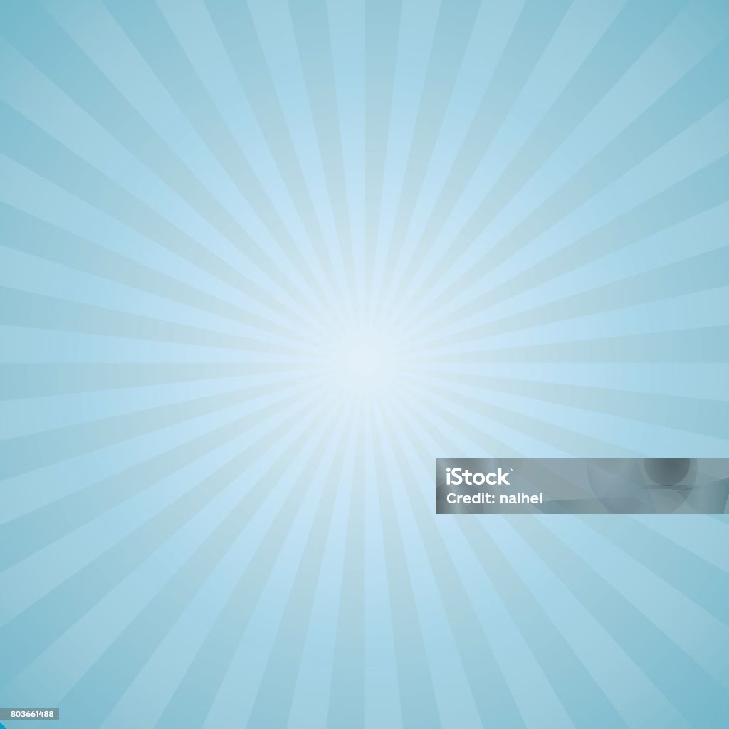 Abstract Background Of Light Blue Color Burst With Flare Stock