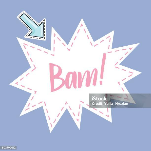 Bam 레터링 화살표 스티커 귀여운에 대한 스톡 벡터 아트 및 기타 이미지 귀여운 낙서 드로잉 디자인 Istock
