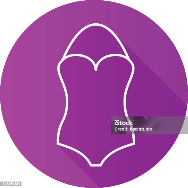 Swimsuit 아이콘크기 0명에 대한 스톡 벡터 아트 및 기타 이미지 0명 그림자 긴 Istock