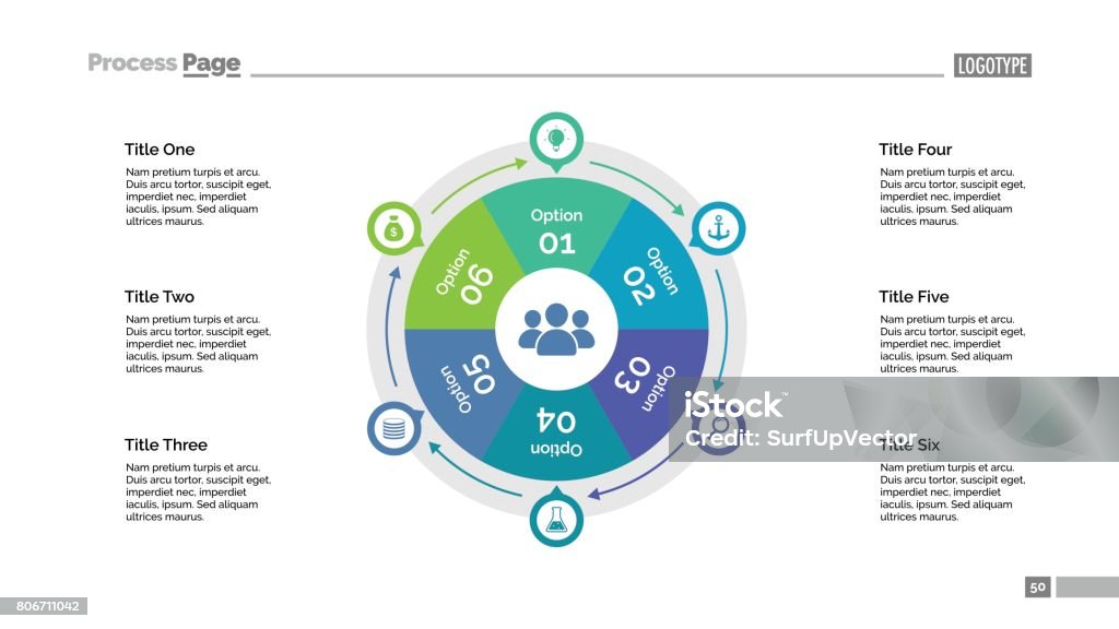 Six Options Cycle Slide Template Stock Illustration - Download Image ... Six Options Cycle Slide Template Stock Illustration - Download Image ...