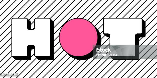 Ilustración De Palabras Calientes Punto De Rosa Vector De Señal Y Más Vectores Libres De
