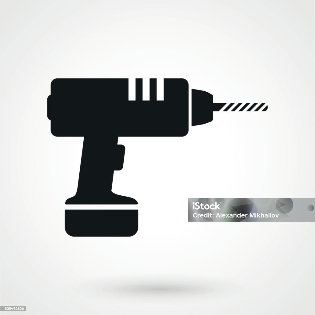 Drill 아이콘크기 기계공에 대한 스톡 벡터 아트 및 기타 이미지 기계공 기업 재무와 산업 나사돌리개 Istock