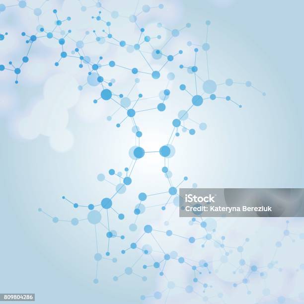 Struktur Molekul Dan Komunikasi Dna Atom Neuron Konsep Ilmiah Untuk