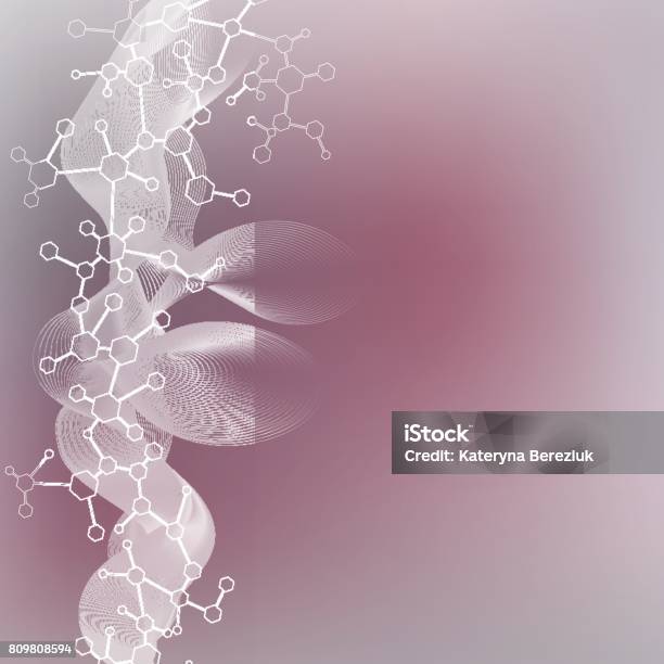 Struktur Molekul Dan Komunikasi Dna Atom Neuron Konsep Ilmiah Untuk