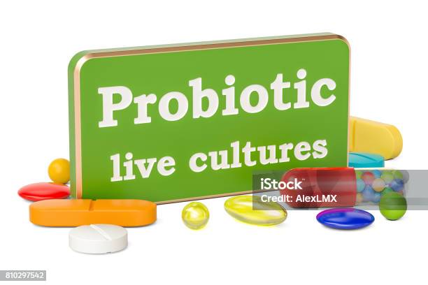 Probiotic 개념 3d 렌더링에 고립 된 흰색 배경 0명에 대한 스톡 사진 및 기타 이미지 0명 3차원 형태 개념