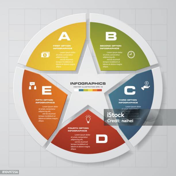Abstrak 5 Langkah Elemen Infografis Bagan Pai Modern Ilustrasi Vektor ... Abstrak 5 Langkah Elemen Infografis Bagan Pai Modern Ilustrasi Vektor ...