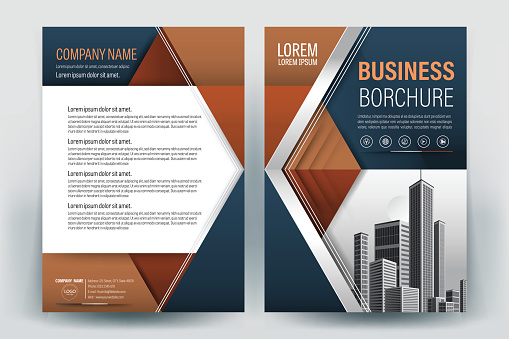 Desain Sampul Brosur Bisnis Tata Letak Templat Brosur Latar Belakang