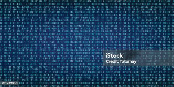 Abstract Technology Binary Code Backgrounddigital Binary Data And Secure Data Concept Stock