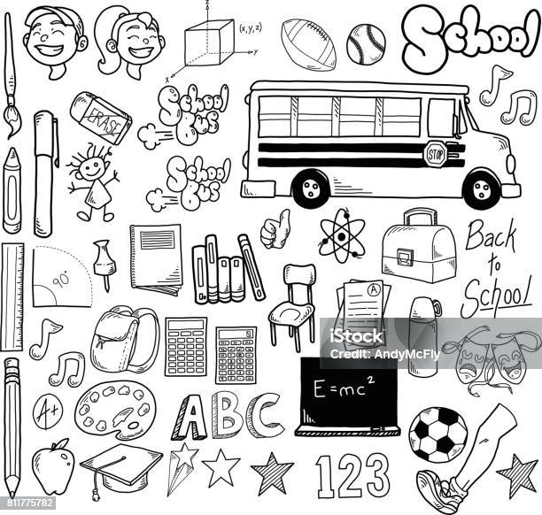 Back To School 아이콘 0명에 대한 스톡 벡터 아트 및 기타 이미지 0명 개체 그룹 교육 Istock