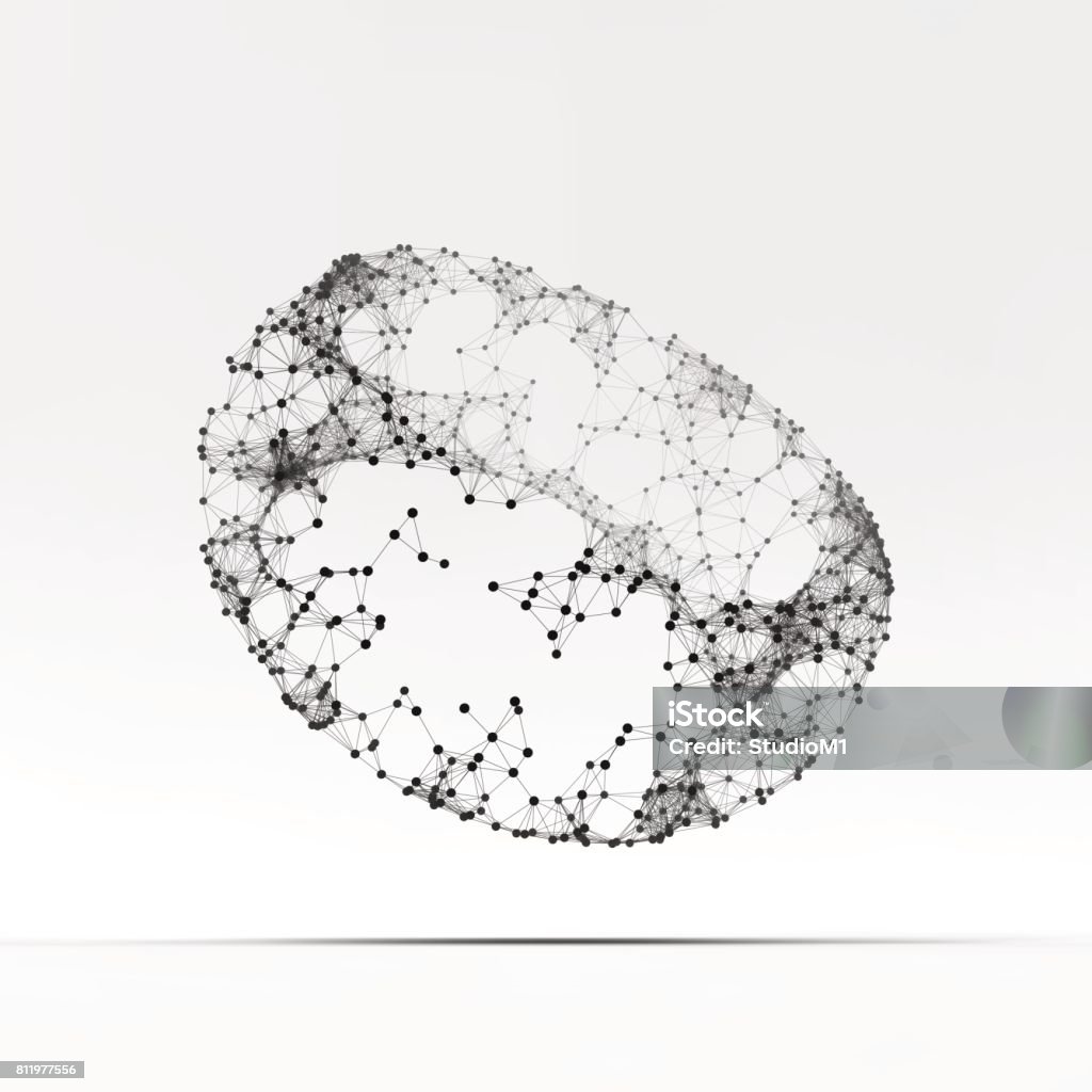 Torus Molecular Lattice Connection Structure Vector Illustration Stock