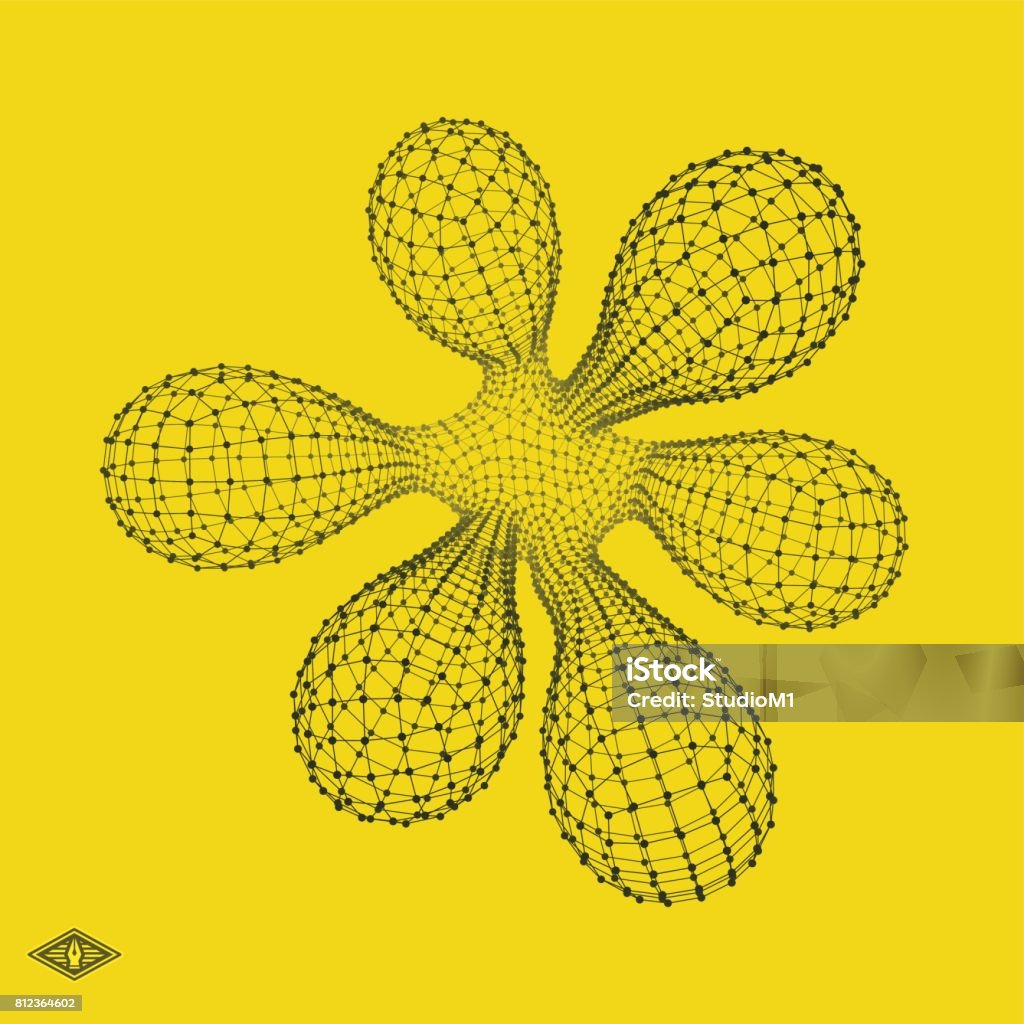 Molecule Graphic Design 3d Vector Illustration Connection Structure For