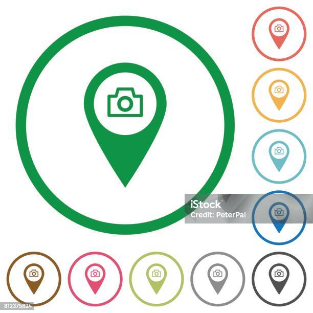 Gps 지도 위치 스냅숏 플랫 아이콘 설명 경관에 대한 스톡 벡터 아트 및 기타 이미지 경관 그래픽 사용자 인터페이스