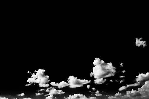 Clouds Black Background Isolated White Clouds On Black Sky Set Of ... Clouds Black Background Isolated White Clouds On Black Sky Set Of ...