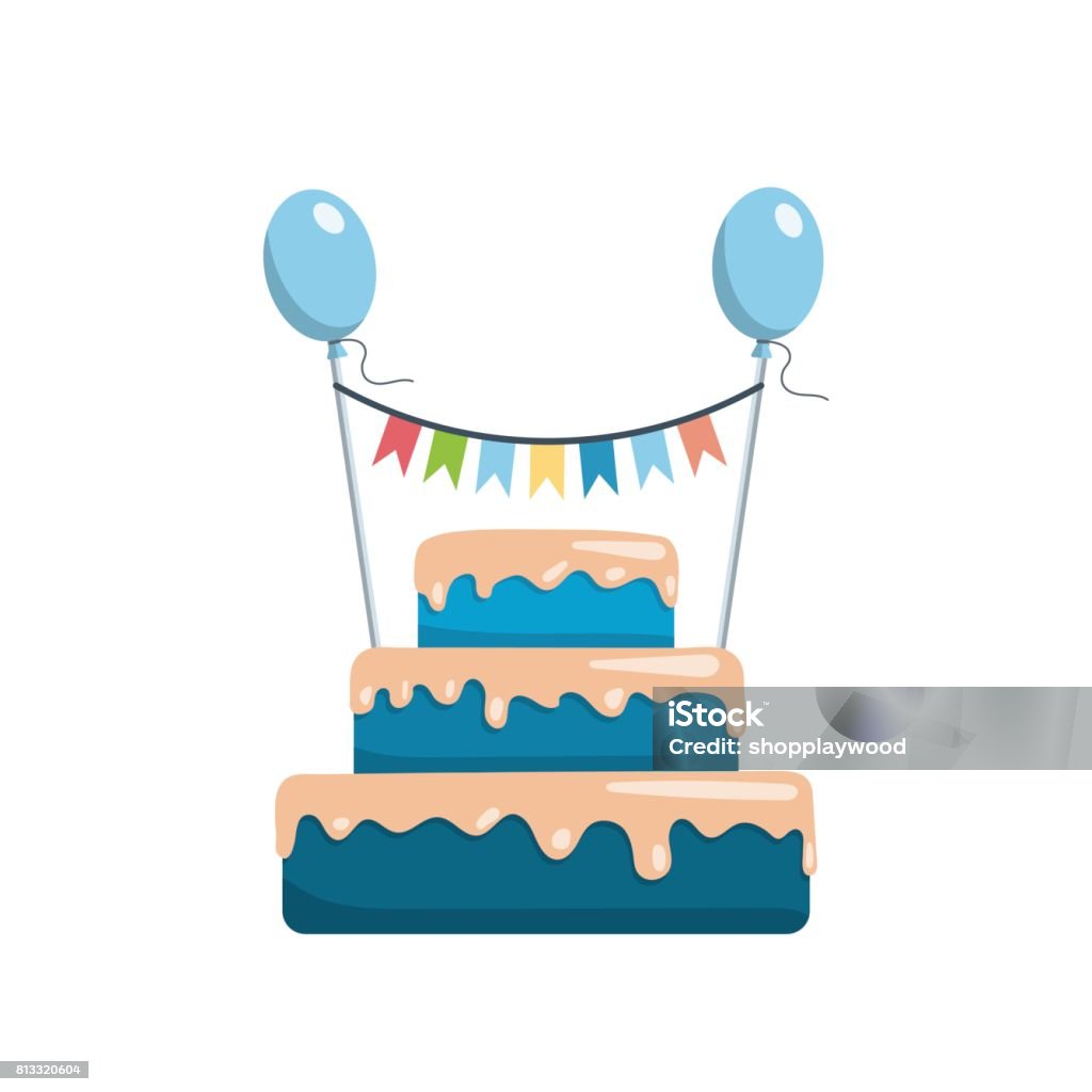Kue Besar Selamat Ulang Tahun Ilustrasi Stok Unduh Gambar Sekarang