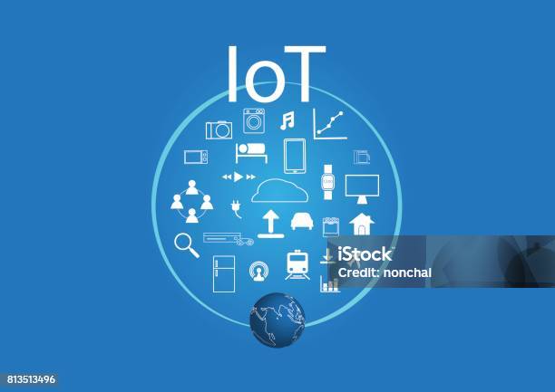 Iot배경 사물의 인터넷 0명에 대한 스톡 벡터 아트 및 기타 이미지 0명 그래프 기업 재무와 산업 Istock