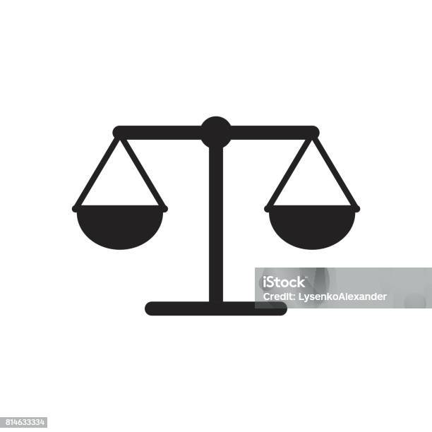Symbole De Vecteur Léchelle Peseur Appareil De Pesage Balance Signe