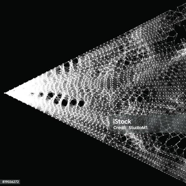 Network Background Connection Structure Wireframe Polygonal Vector