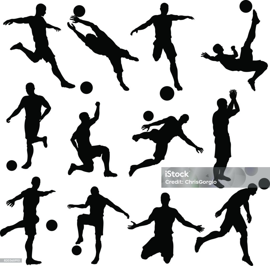 Silhouettes De Football Soccer Vecteurs Libres De Droits Et Plus D