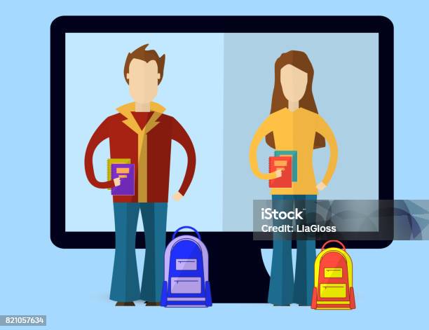 Ilustrasi Vektor Datar Untuk Elearning Dan Pendidikan Online Dengan