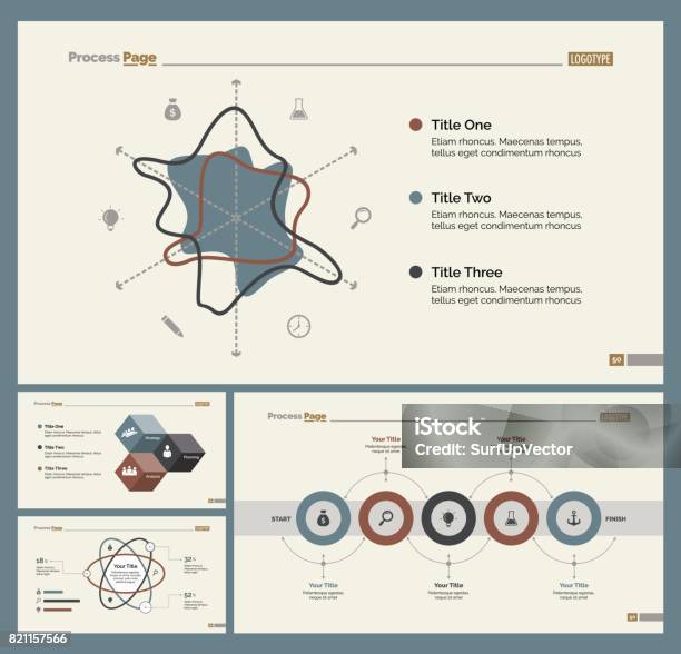 Four Workflow Slide Templates Set Stock Illustration - Download Image ... Four Workflow Slide Templates Set Stock Illustration - Download Image ...