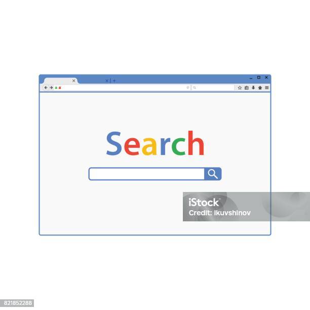 Ilustrasi Vektor Jendela Browser Api Fox Web Browser Dalam Gaya Datar