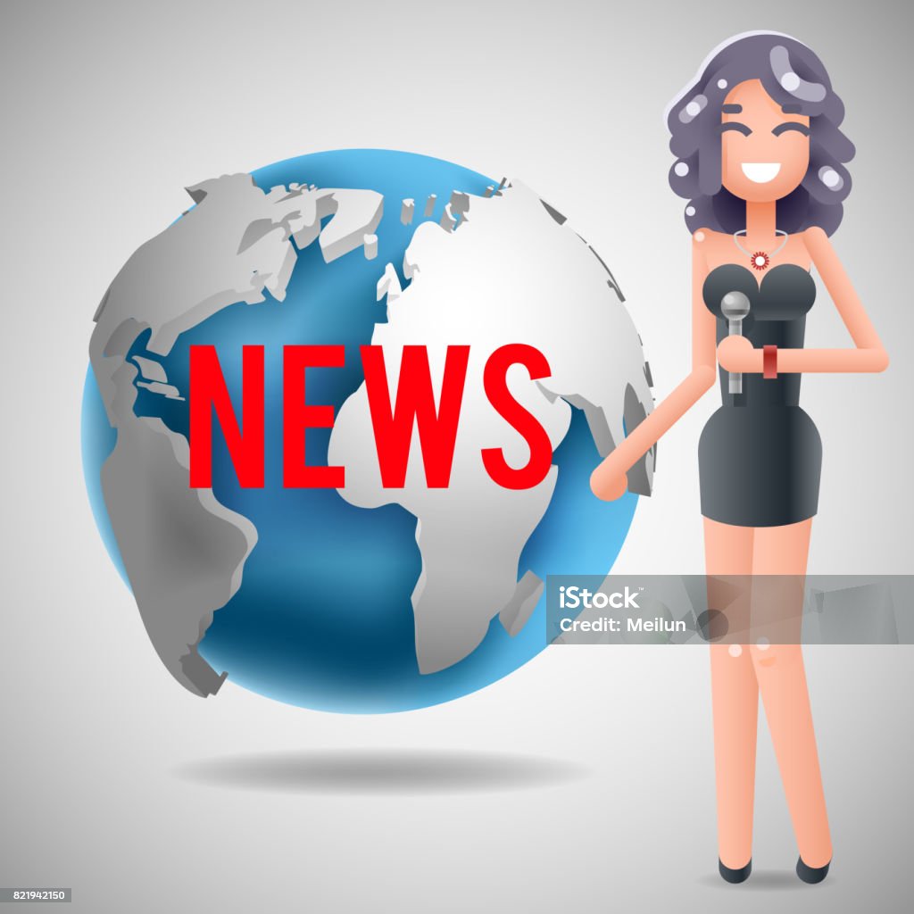Ilustración de Periodista De Noticias Reporte Reportera Mujer Niña ... Ilustración de Periodista De Noticias Reporte Reportera Mujer Niña ...