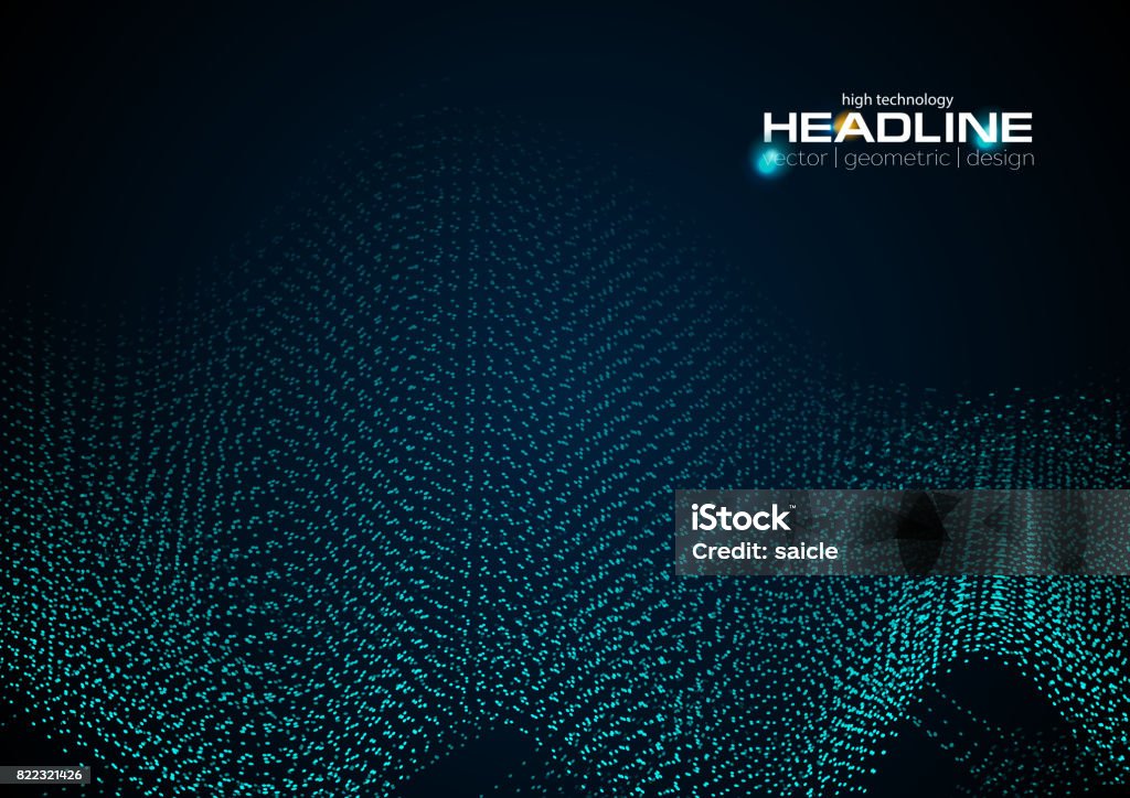 Shiny Abstract Futuristic Hitech Dotted Line Waves Stock Illustration ... Shiny Abstract Futuristic Hitech Dotted Line Waves Stock Illustration ...
